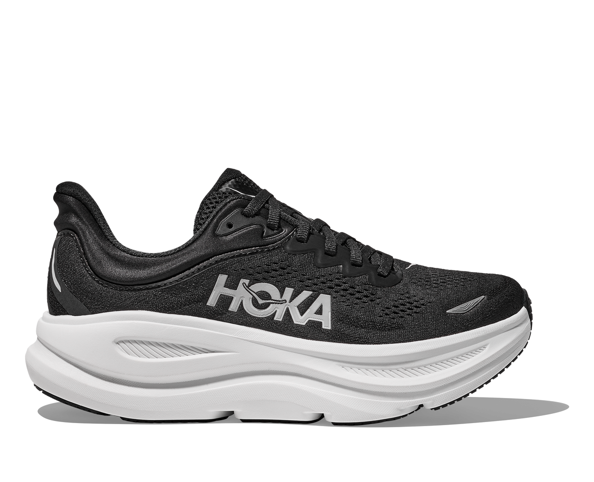 Hoka Men's Bondi 9 Black & White (D, 2E or 4E Width) – Mass General ...